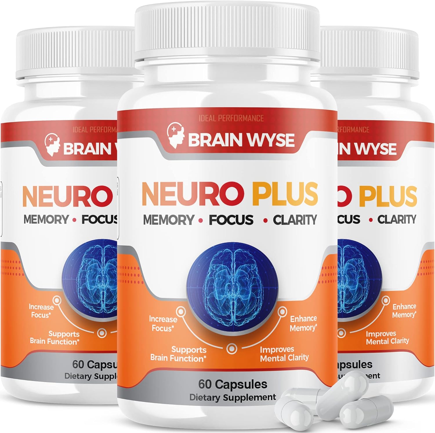 Amazon.com: (3 Pack) Neuro Plus Brain and Focus Supplement Brain Wyse ...