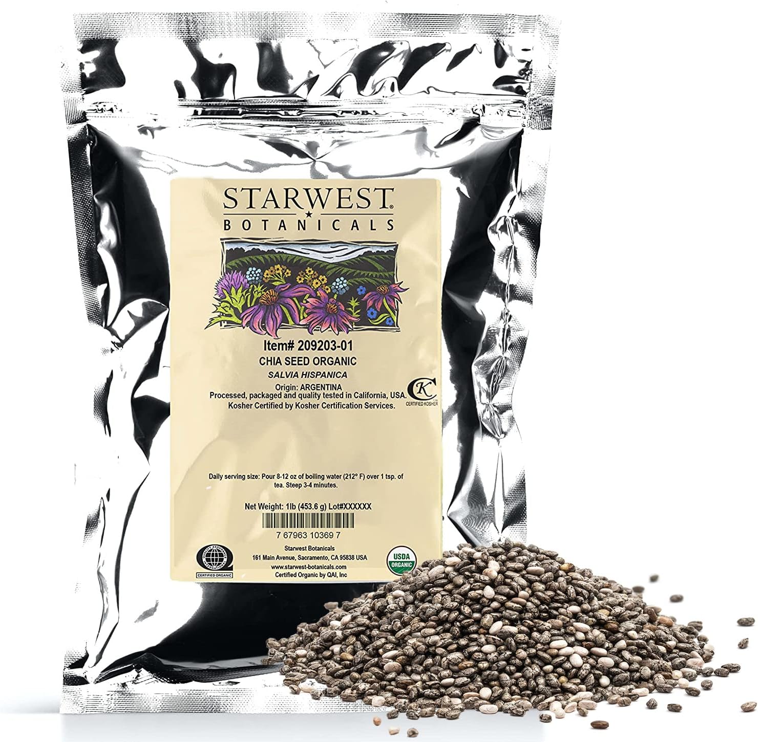 Amazon.com: Anthony's Organic Ground Chia Seed, 1 lb, Finely Ground ...
