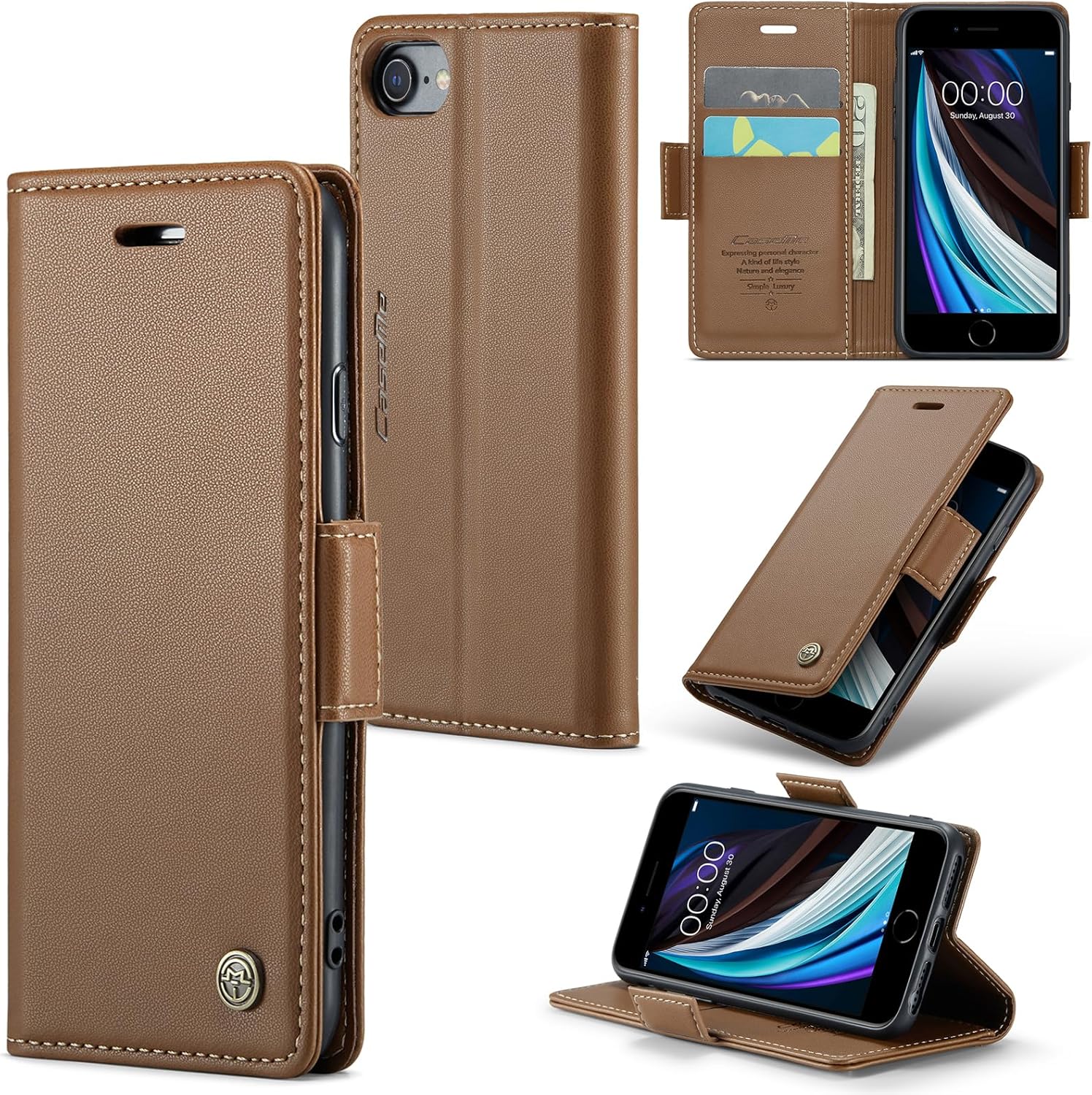 Amazon.com: FCOZCKLOM Compatible with iPhone 6／7／8／SE 2020／SE3 Wallet ...