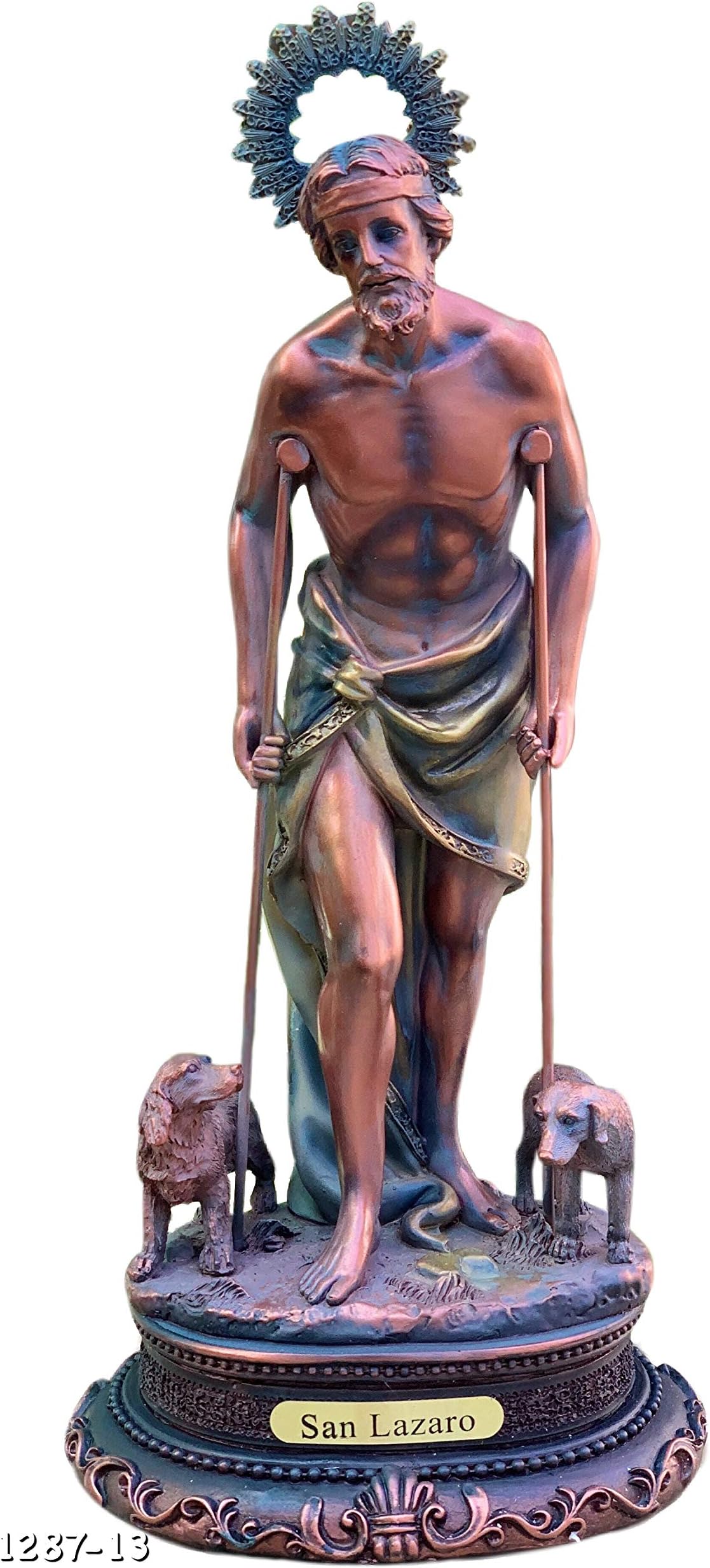 Amazon.com: 3" Set of 12 pcs St Lazarus Statue Figurine Mini Estatua ...