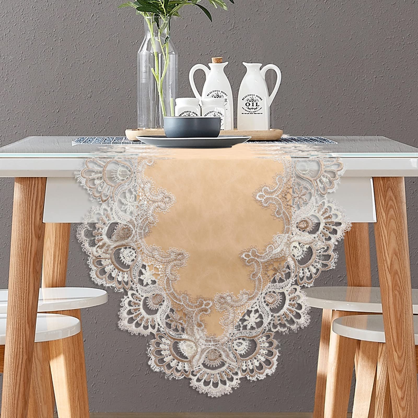 Amazon.com: Vintage Lace Dining Table Runner, Small Macrame Coffee ...