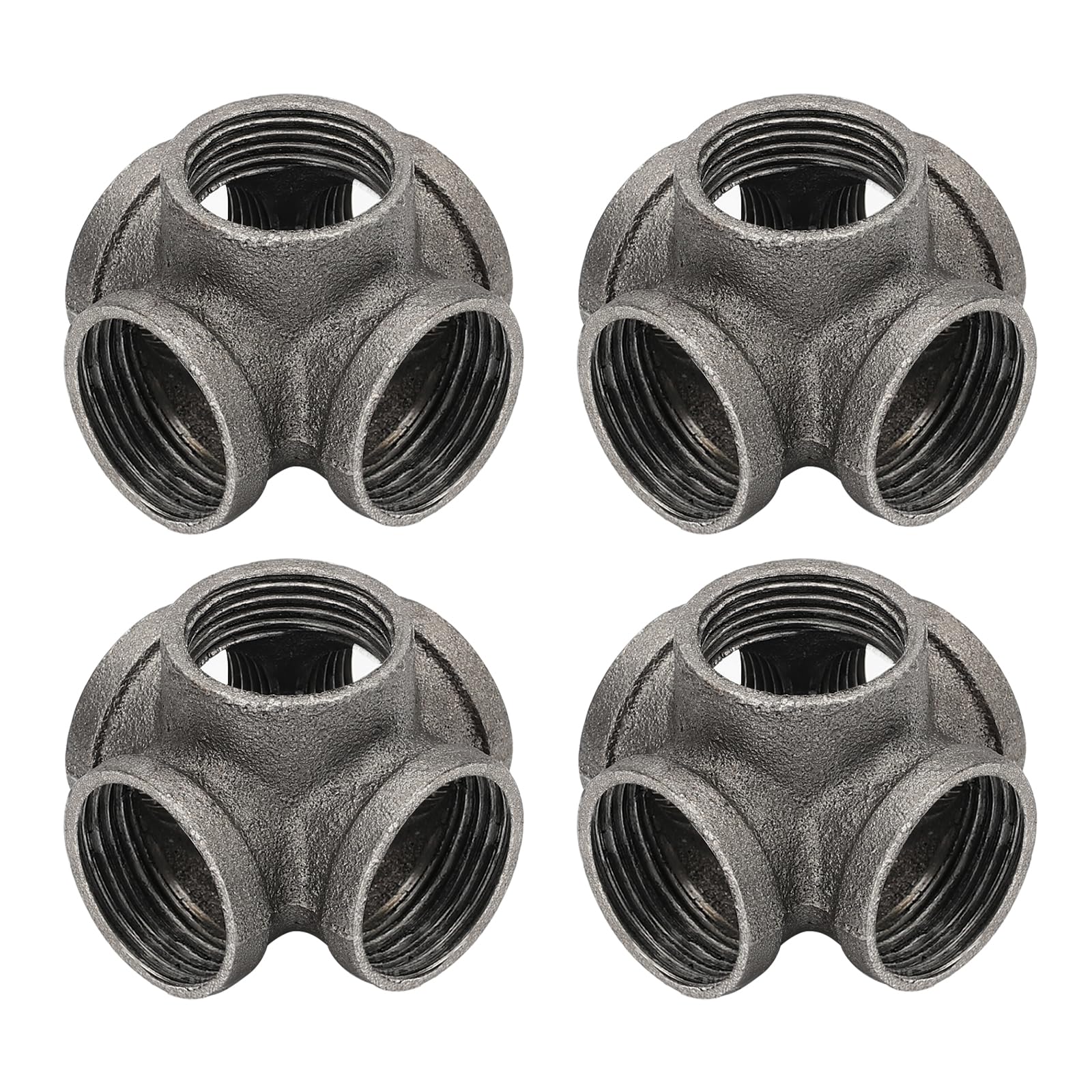 Snapklik.com : Pipe Fittings 1" Metal Pipe, 10 Pack 5-Way Side Outlet ...