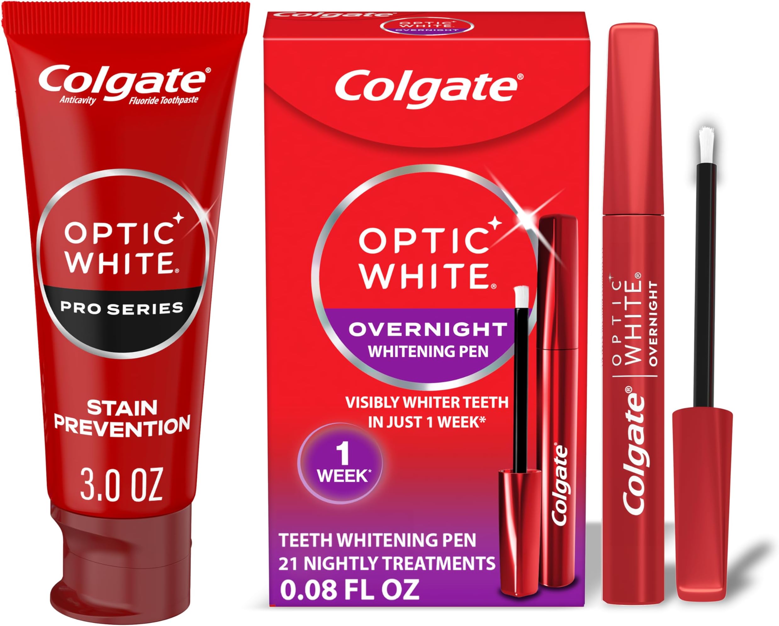 Amazon.com: Colgate Optic White Overnight Teeth Whitening Pen and ...