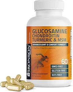 Amazon.com: Bronson Glucosamine Chondroitin Turmeric & MSM Advanced ...