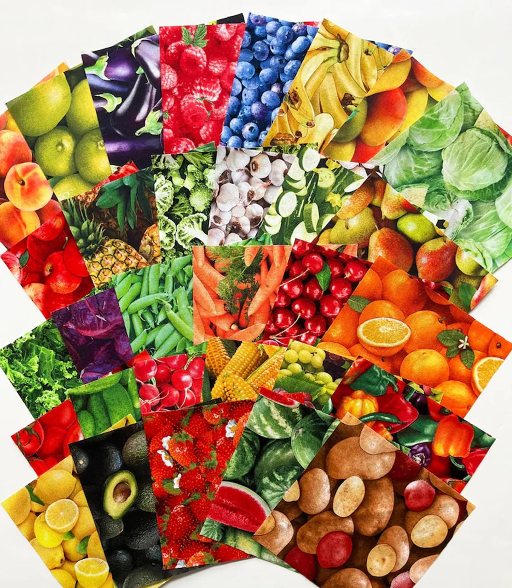 Amazon.com: Mi's Armlets Realistic Fruit Vegetable Fabric Charm Squares ...