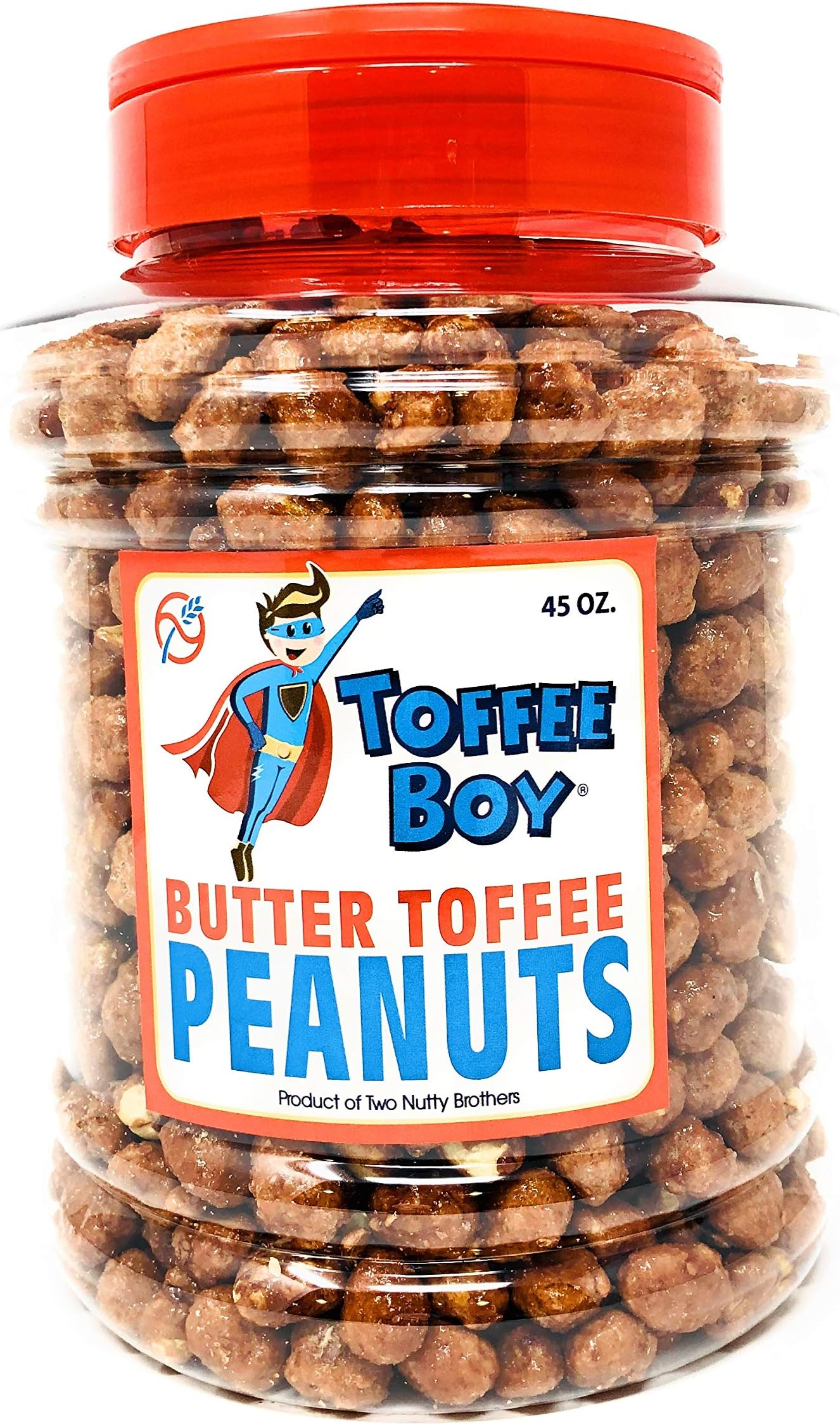 Amazon.com : Toffee Boy's Butter Toffee Peanuts - 45 Oz Jar - Family ...