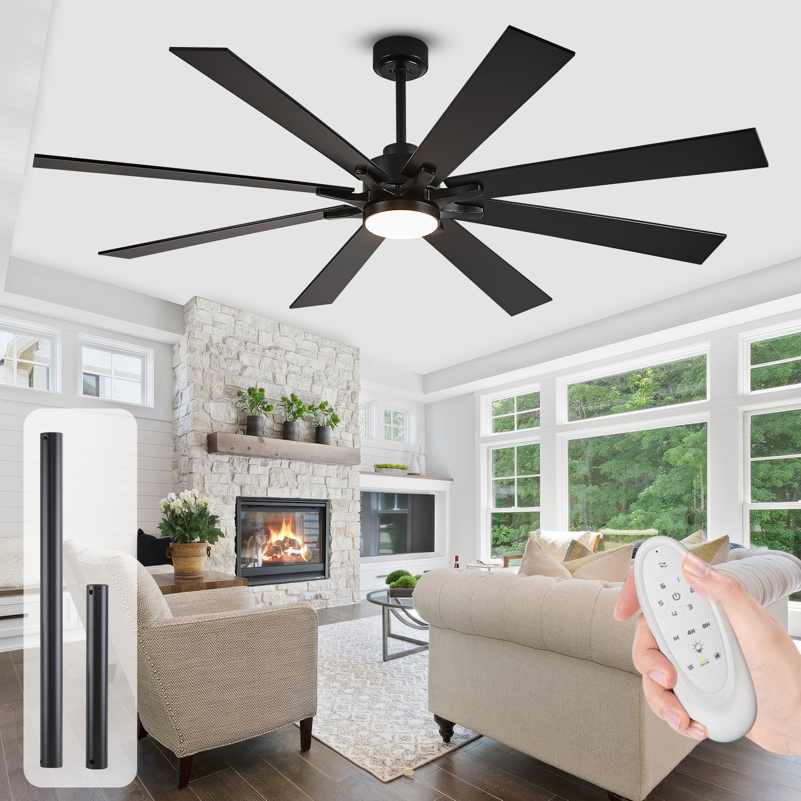 Larger Than 72 Ceiling Fans FXZZ 72 Inch Ceiling Fans With Lights And