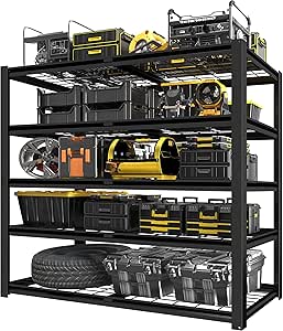 Amazon.com: PrimeZone Heavy Duty Storage Shelves - 48" W X 18" D X 72 ...