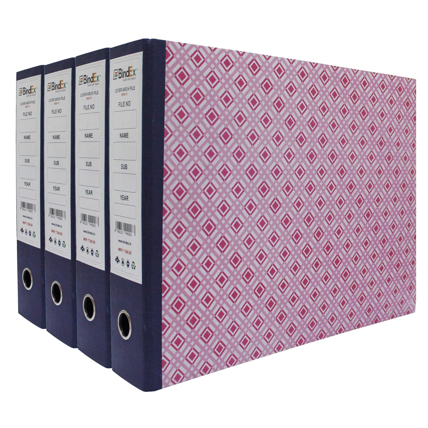 BindEx Leaver Arch Binder Box File (Pink) Pack of 4 Best for A3 Size ...