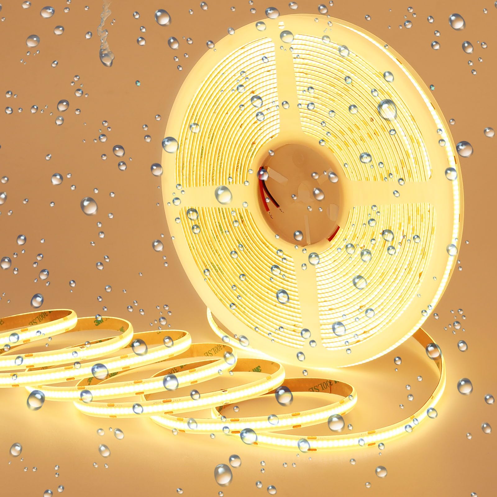 Amazon.com: GOMING 15M/49.2ft 24V COB LED Strip Light Waterproof IP65 ...