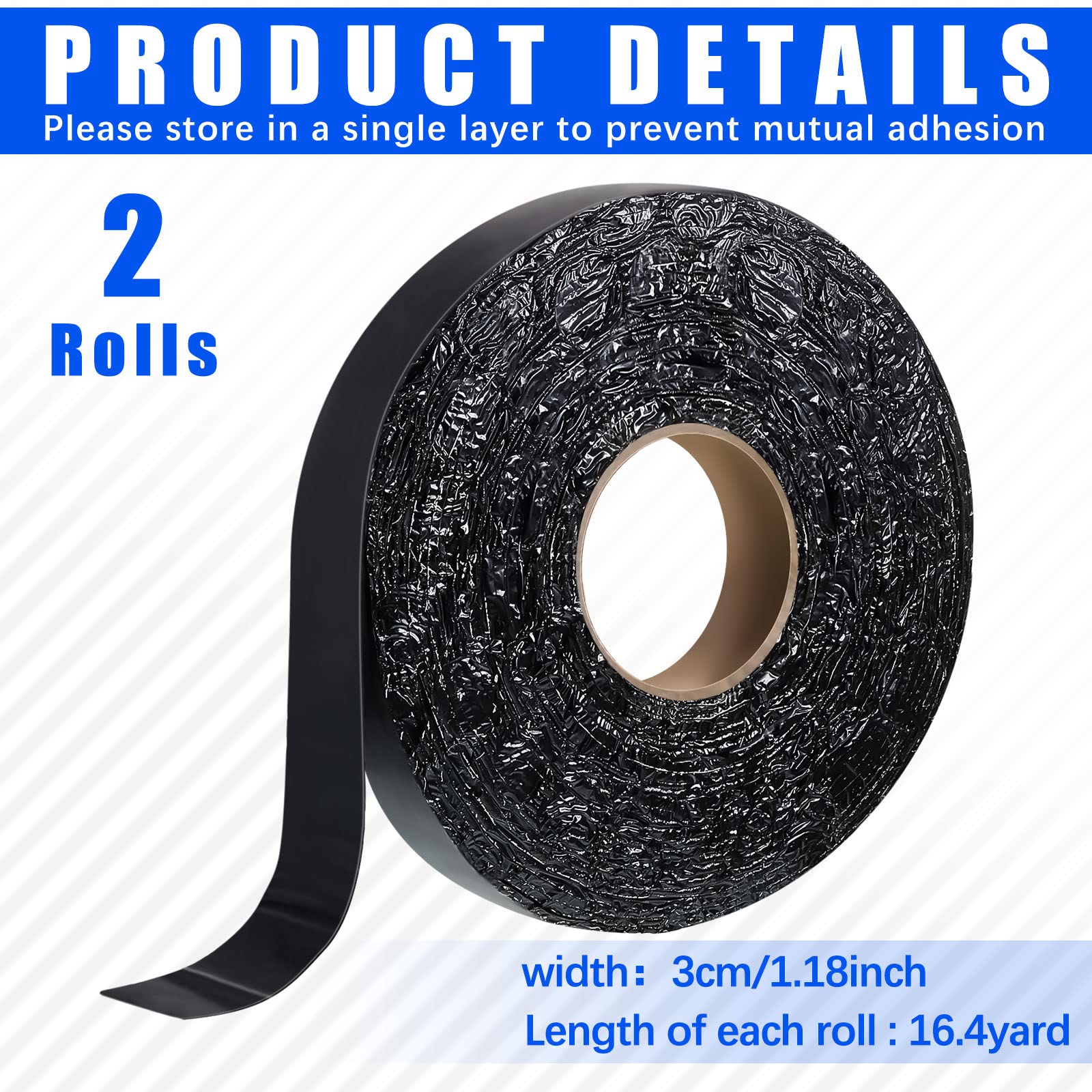 2 Rolls Asphalt Crack Tape Asphalt Crack Filler Asphalt Joint Repair ...