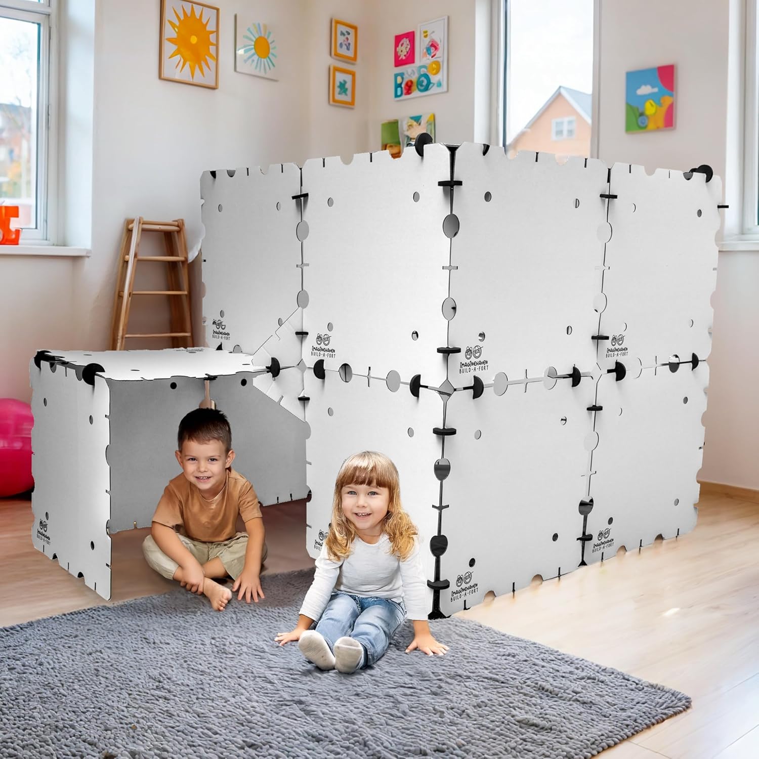 Amazon.com: Build A Fort Kit - Cardboard Fort Building Kit - Endless ...