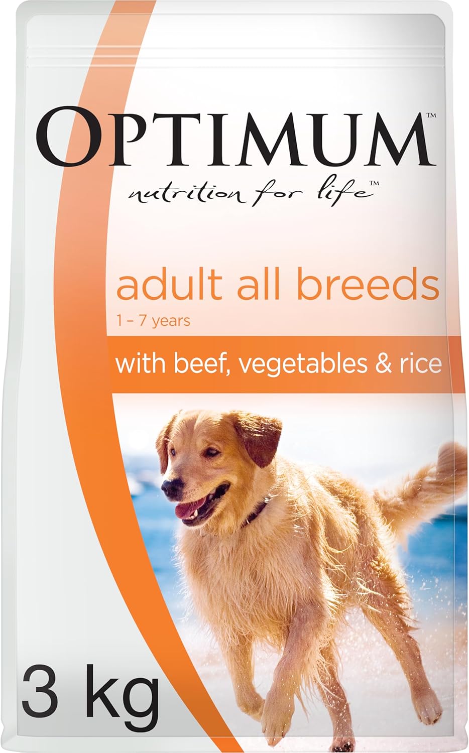 Optimum Beef Vegetables and Rice Dry Dog Food Bag 3kg (Pack of 4 ...