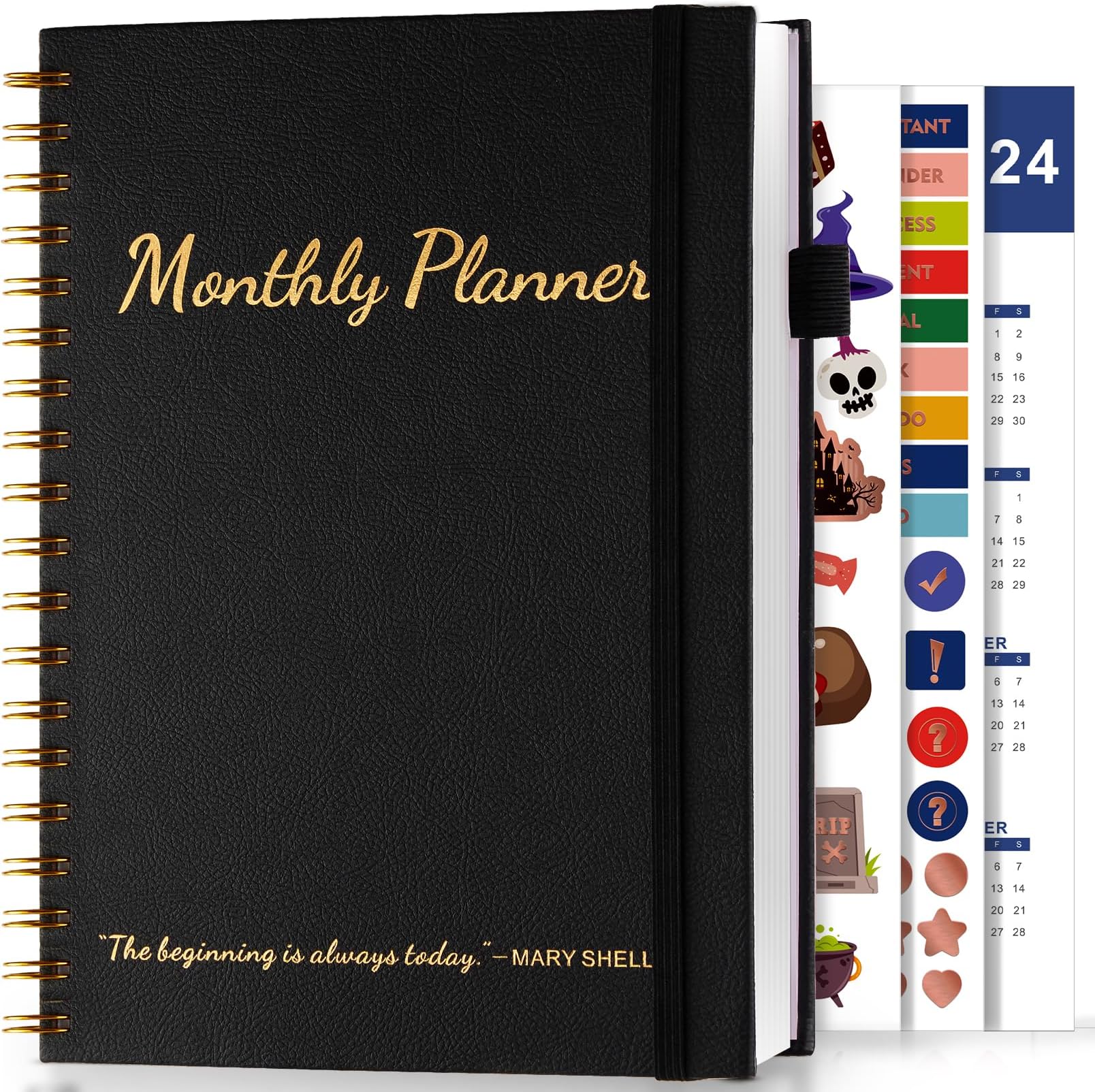 Amazon.com : PAPERIAN Brilliant Monthly & Weekly Planner - Wirebound ...