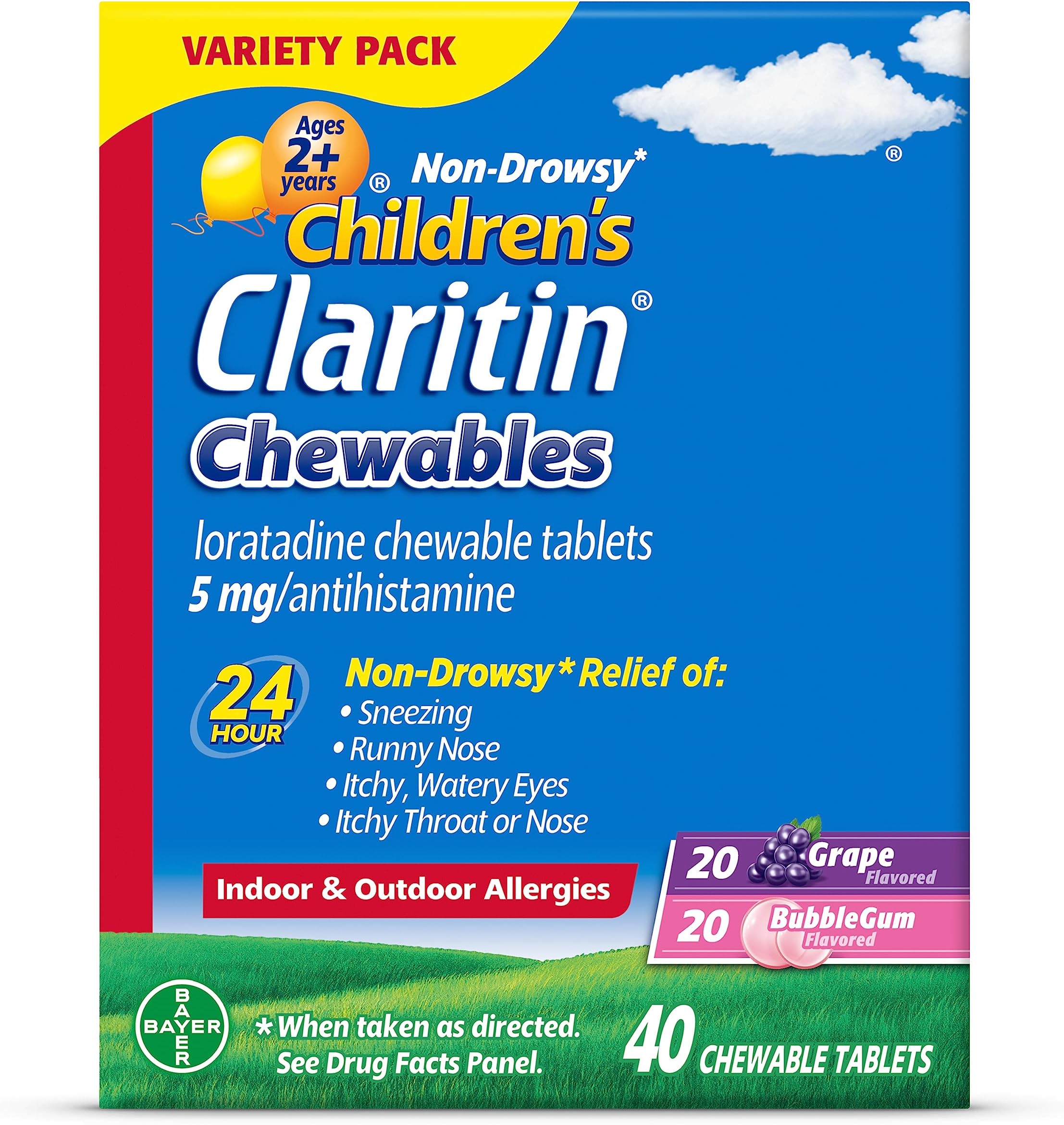 Amazon.com: Claritin Children's Allergy Medicine, 24-Hour Non-Drowsy ...