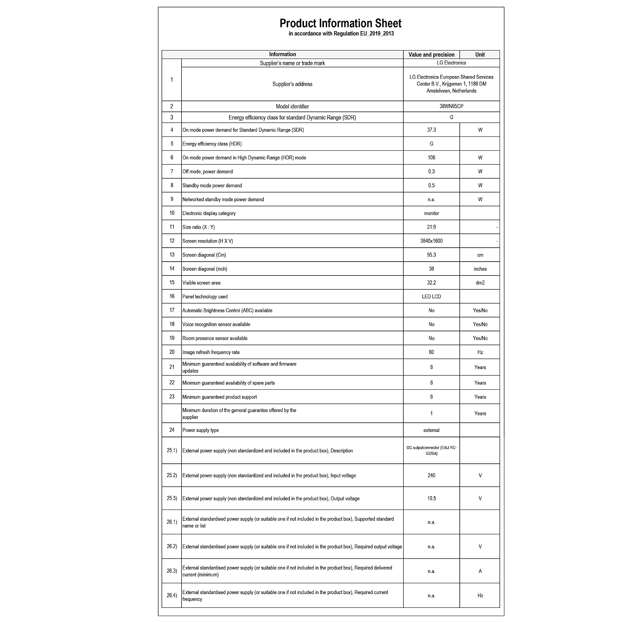 LG UltraWide Monitor 38WN95CP - 38 inch, 21:9 Curved Monitor, Nano IPS ...