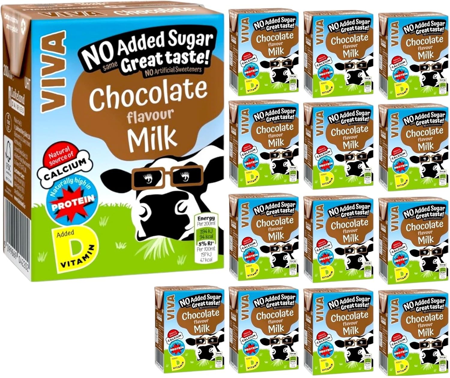 Viva Chocolate Flavoured Milk Drink, High in Protein, Vitamins ...