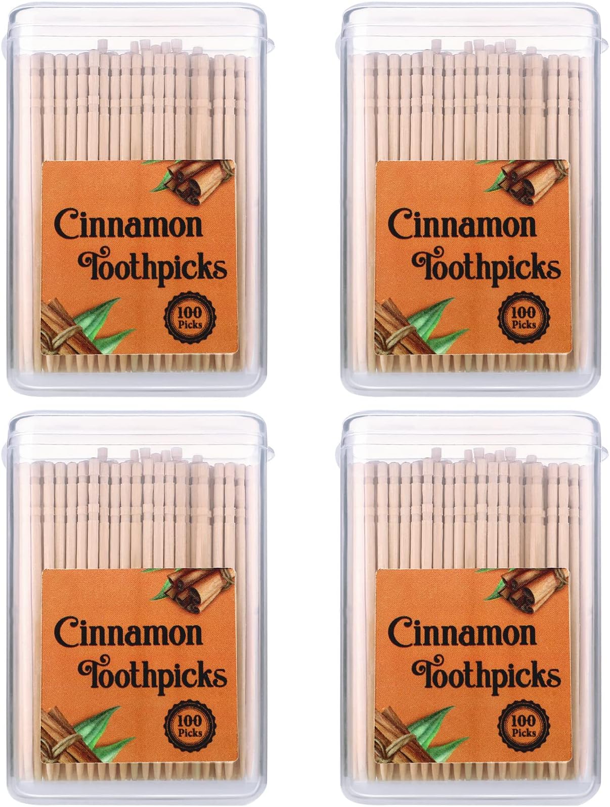 Amazon.com: Mumufy 400 Pcs 4 Boxes Cinnamon Toothpicks for Adults ...