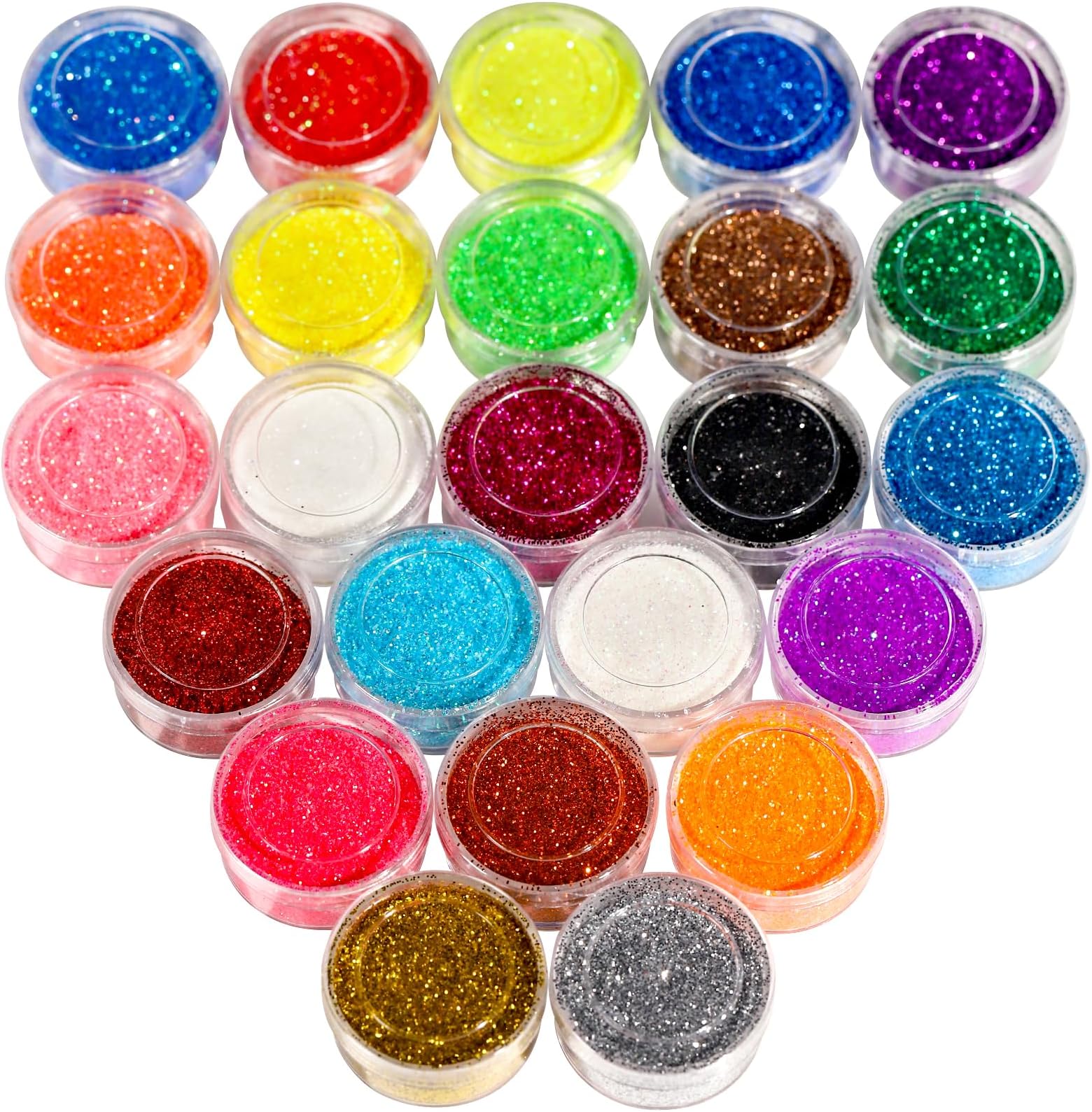 Amazon.com : Extra Fine Glitter Powder for Craft, 24 Colors Holographic ...