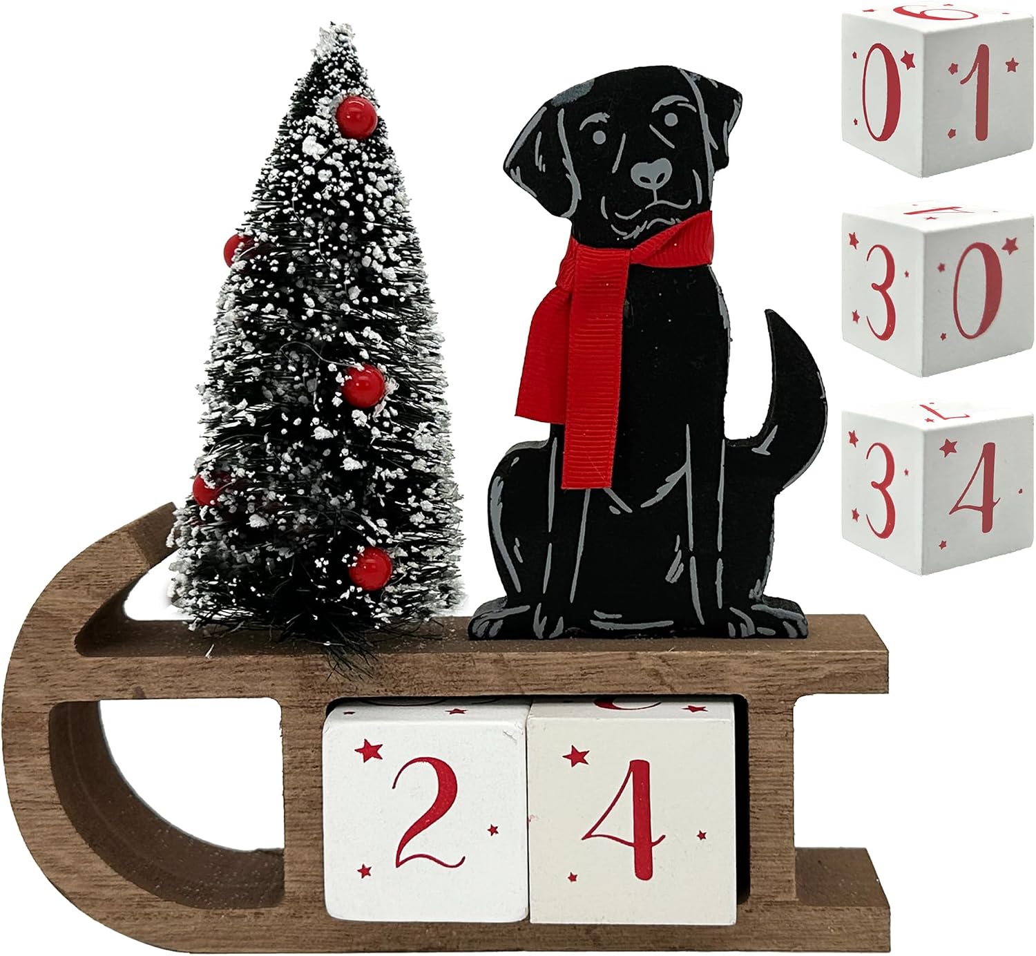 Amazon.com: Christmas Countdown Christmas Tree Sleigh Advance Calendar ...