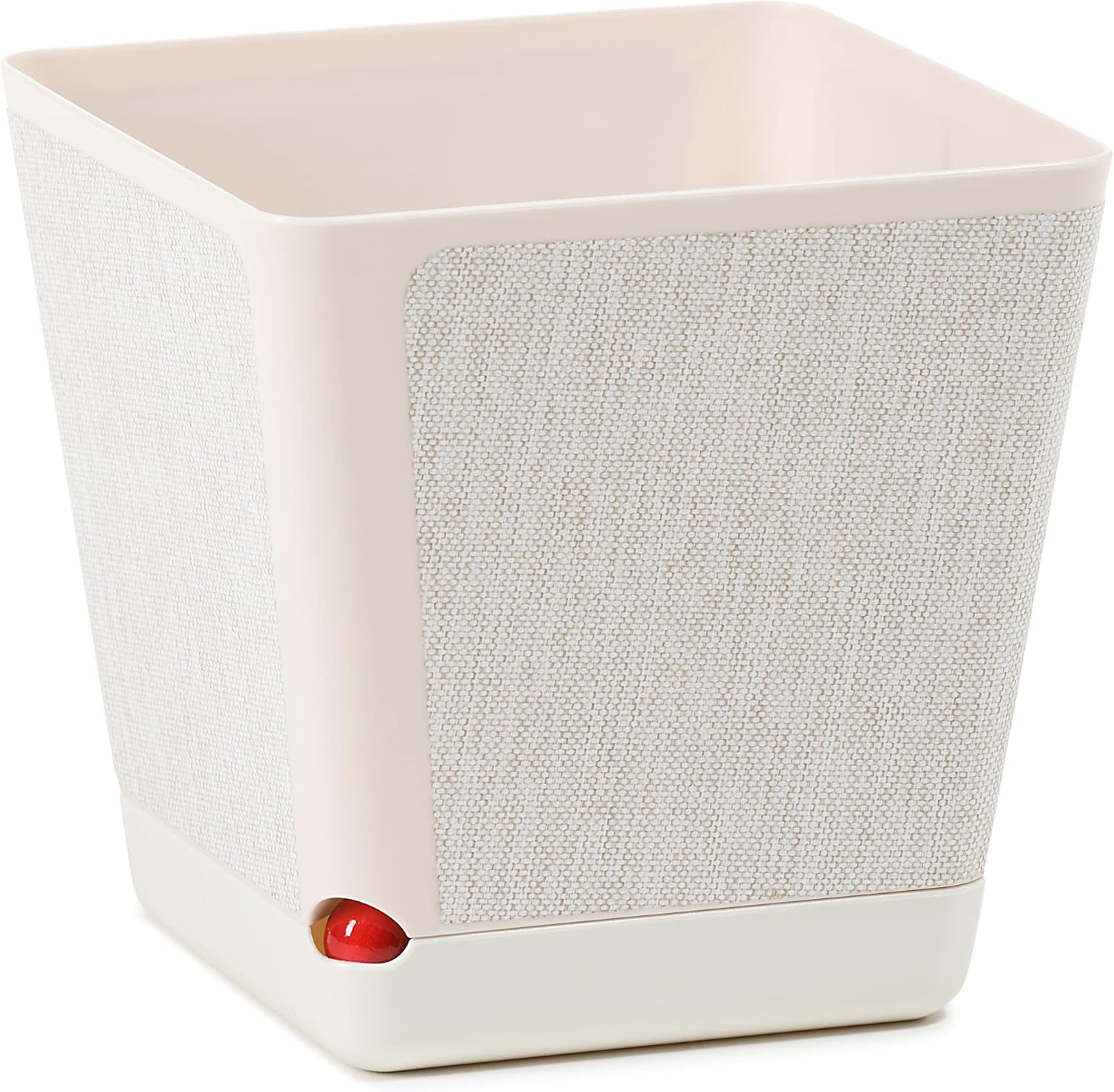 Tymar Quadrat Blumentopf mit Untersetzer, Übertopf, Textil (Creme ...