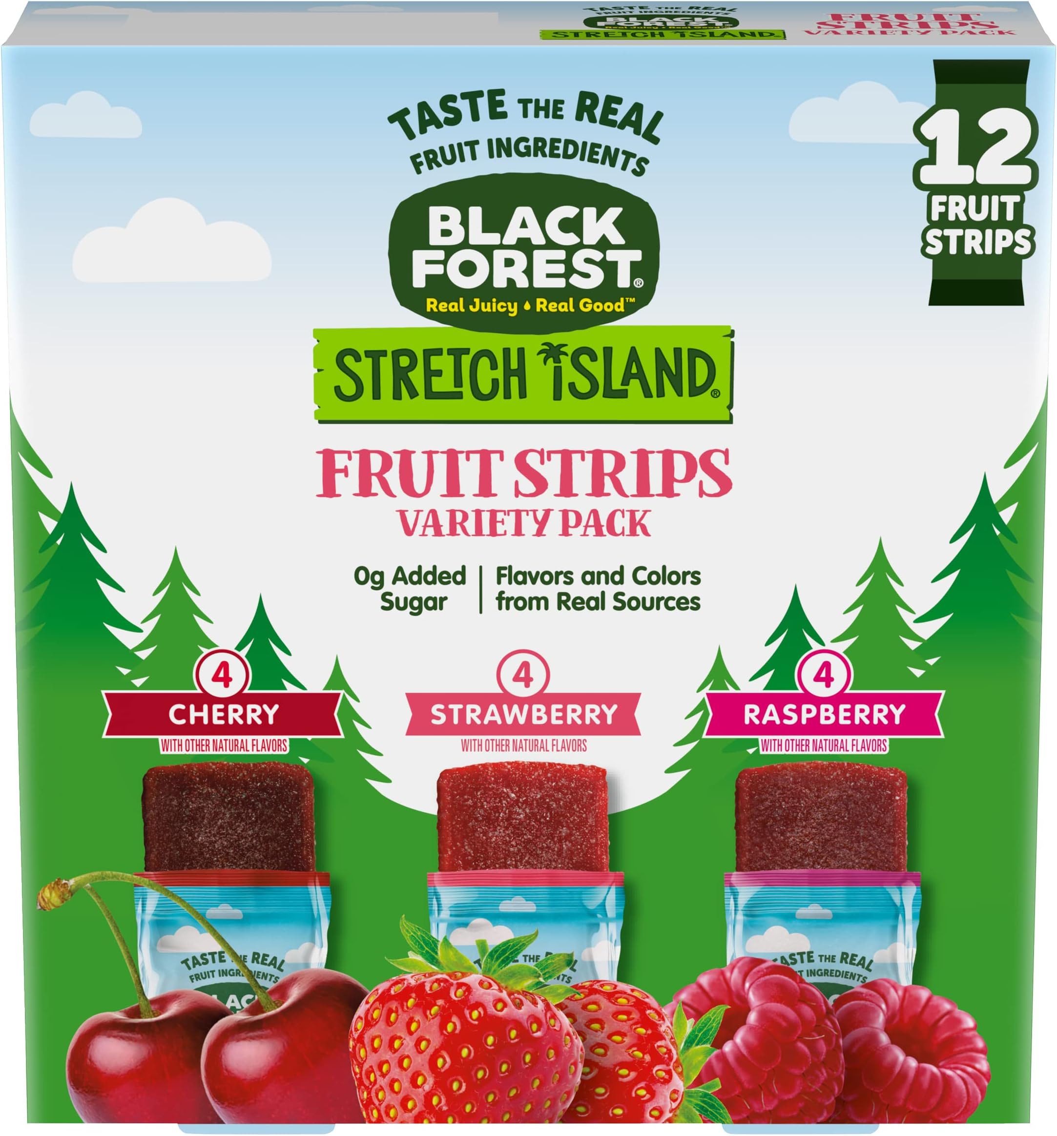 Amazon.com: Black Forest Stretch Island Fruit Strips Variety Pack, 12 Count