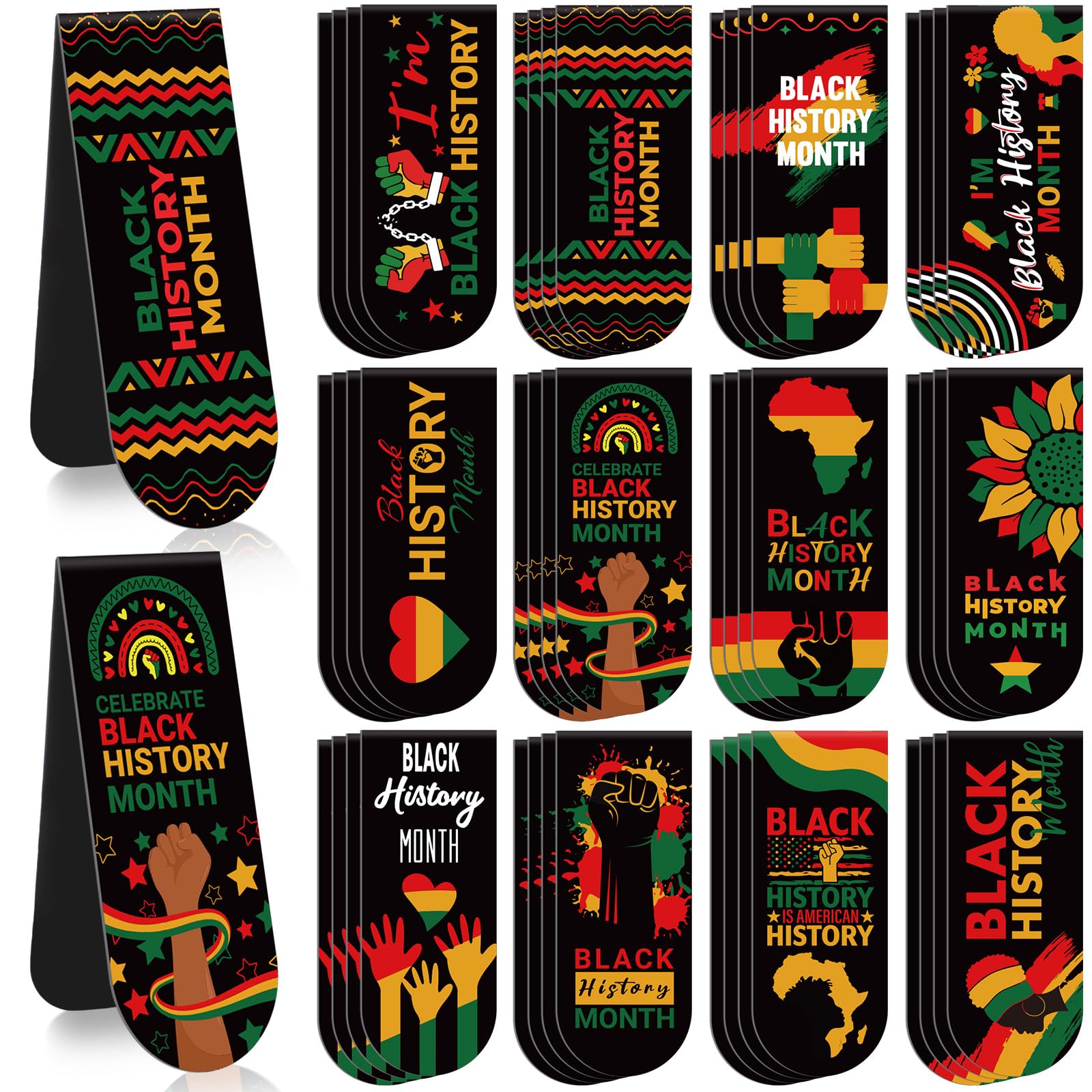 Snapklik.com : Pasimy 48 Pcs Juneteenth Bookmarks Bulk Magnetic ...