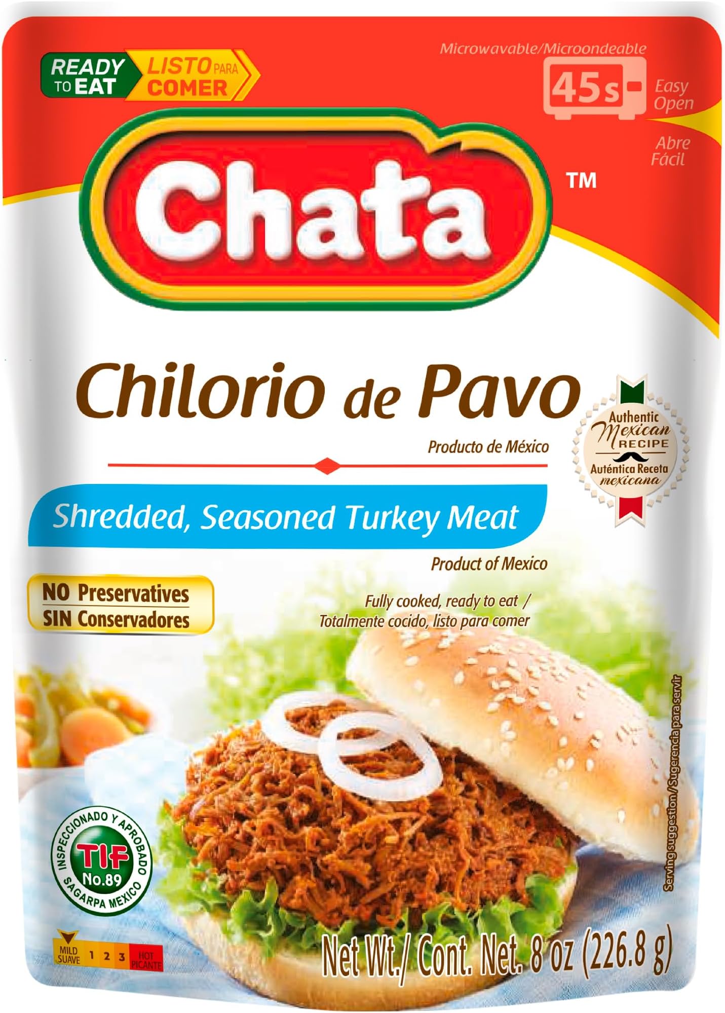 Amazon.com: Chata Turkey Chilorio Seasoned Shredded Turkey Chilorio de ...