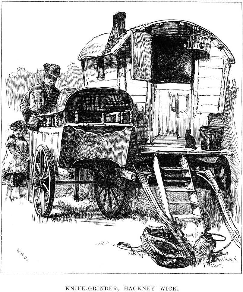 Amazon.com: England Gypsy Camp 1880 Na Knife-Grinder At A Gypsy ...