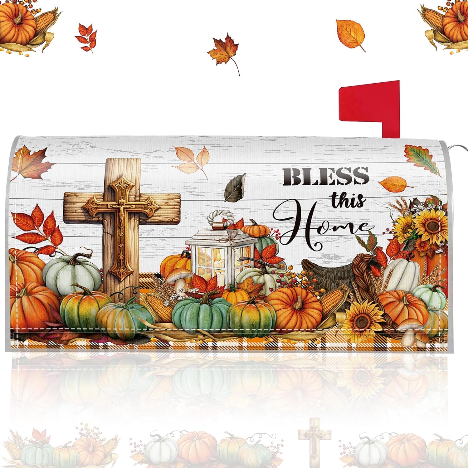 Amazon.com: Fall Mailbox Covers Magnetic Standard Size, Religious Cross ...