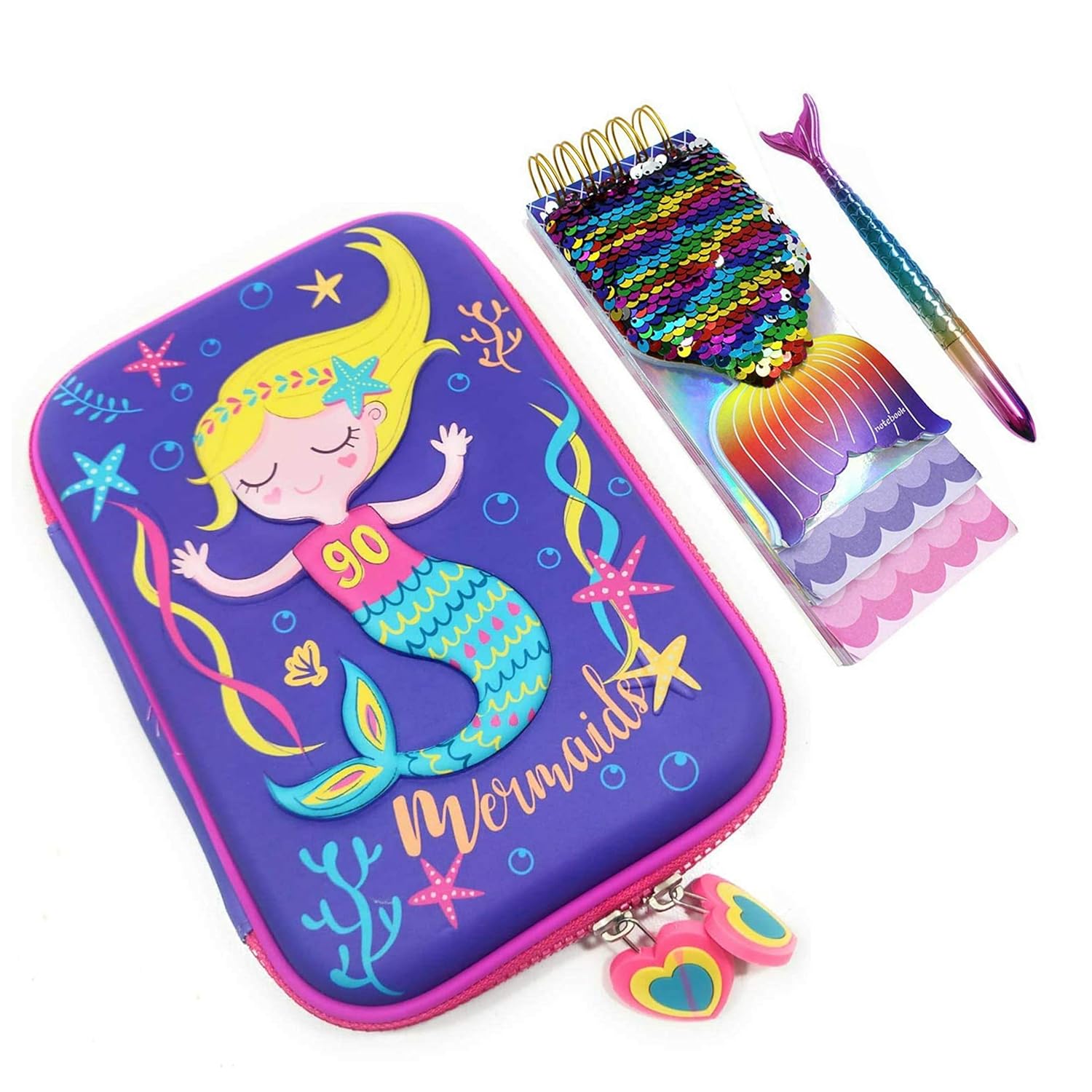 Prezzie Villa Mermaid Sea World Combo of 1 Mermaid Pencil Case Pouch 1 ...