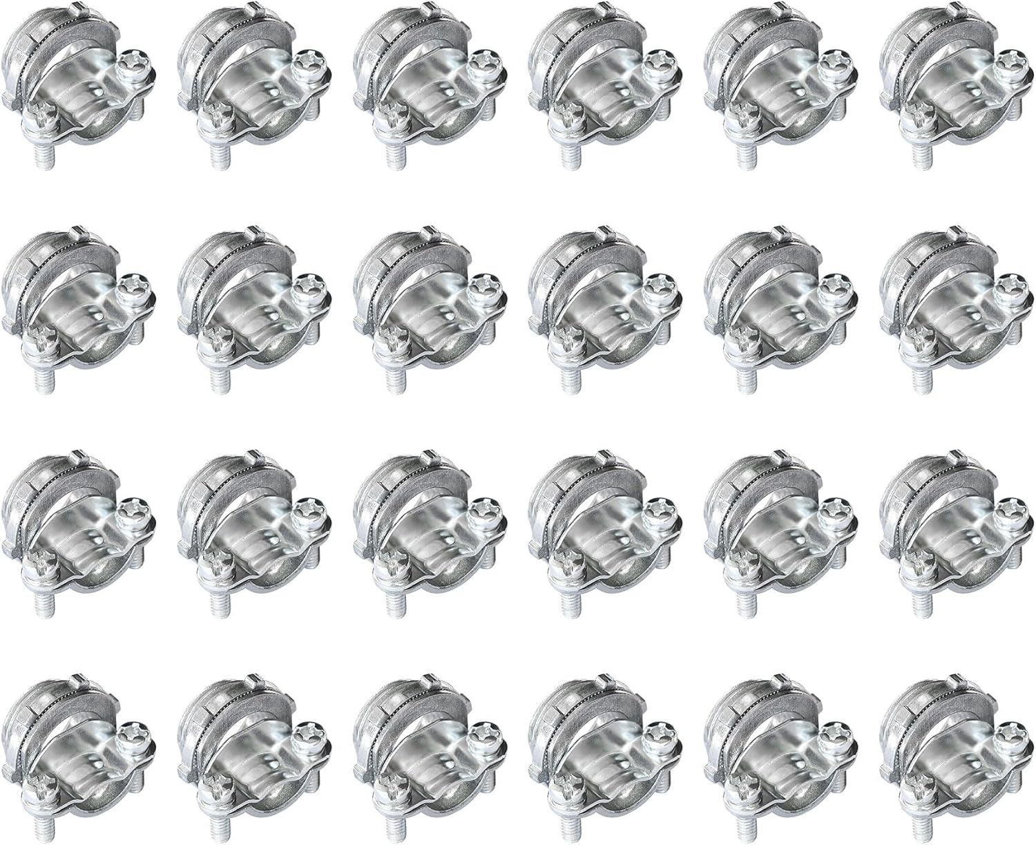Qlvily 24 Packs 1/2" NM Clamp Type Cable Connectors, Clamp Type ...