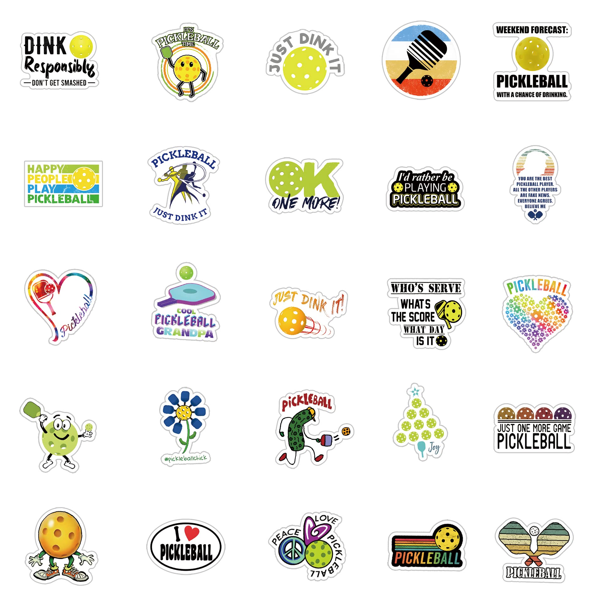 Snapklik.com : 63Pcs Sport Ball Stickers, Waterproof Vinyl Decals For ...