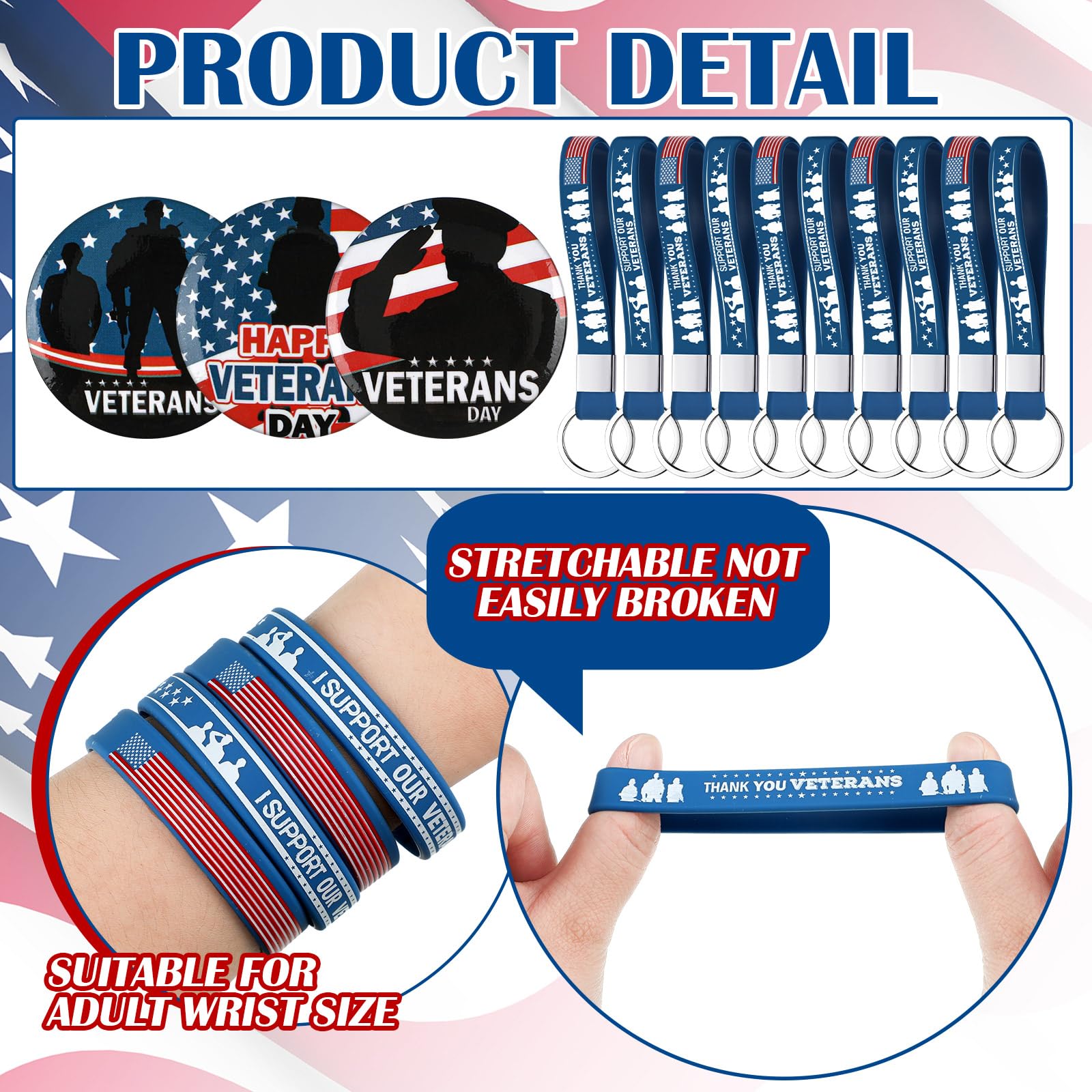 Snapklik.com : 144 Pcs Veterans Day Gifts Bulk Includes Veterans ...