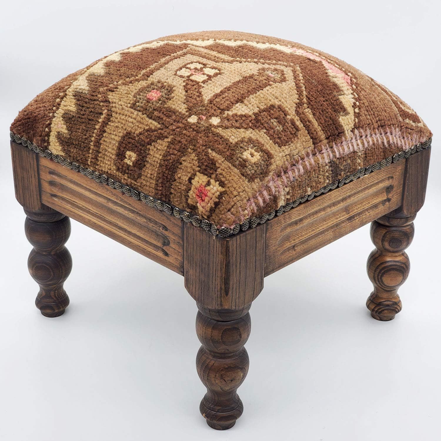 Amazon.com: Multi Purpose Padded Wooden Ottoman Footstools and Chairs ...