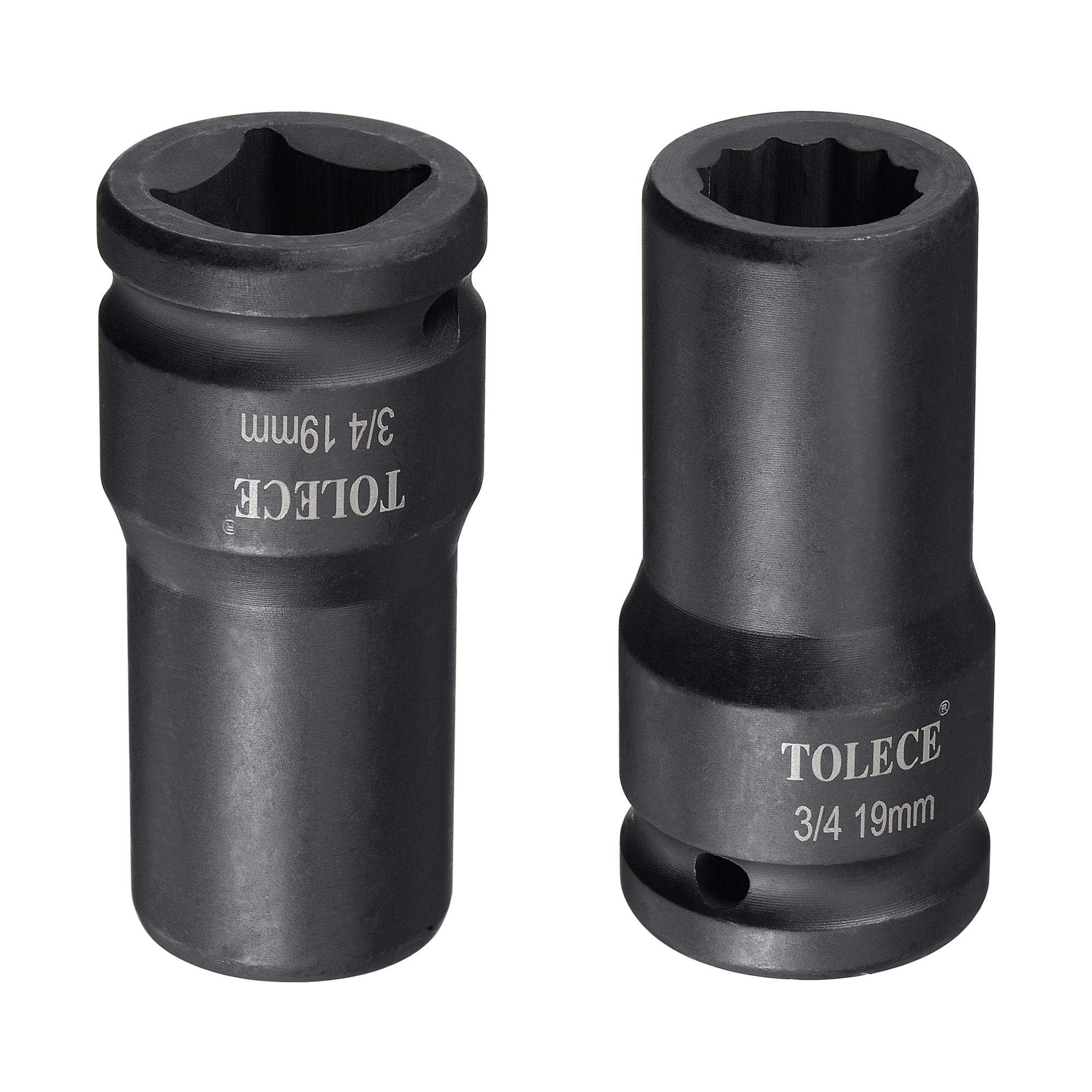 Hex Shank Socket Adapter 1/2 Drive 19mm Deep Impact Socket Set With Hex ...