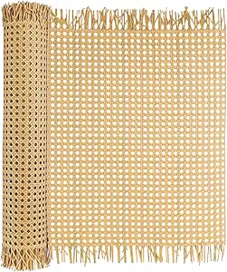 Amazon.com: 16" x6.5 FT Plastic Rattan Cane Webbing, Woven Open Mesh ...