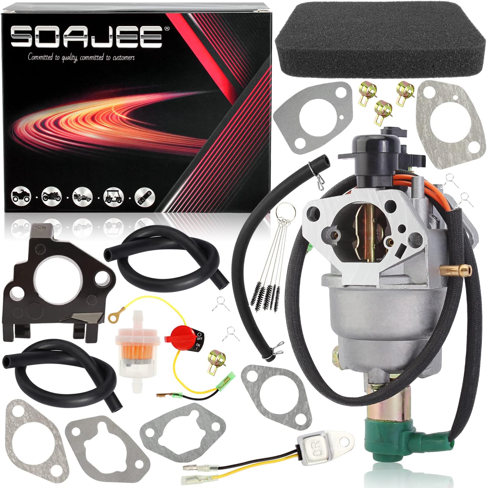 Amazon.com: SOAJEE Carburetor Kit Compatible with Harbor Freight ...