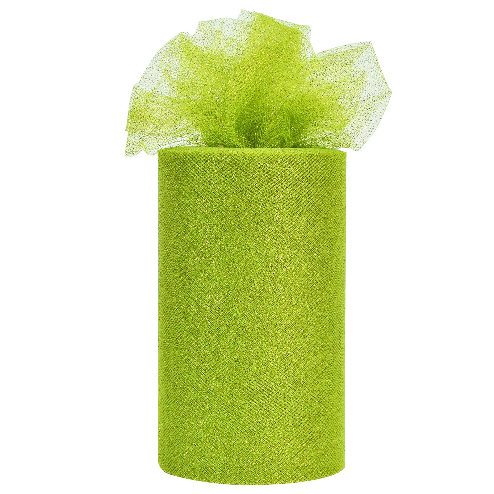 Amazon.com: TONIFUL Green Glitter Tulle Roll 6 Inch x 50 Yard Tulle ...