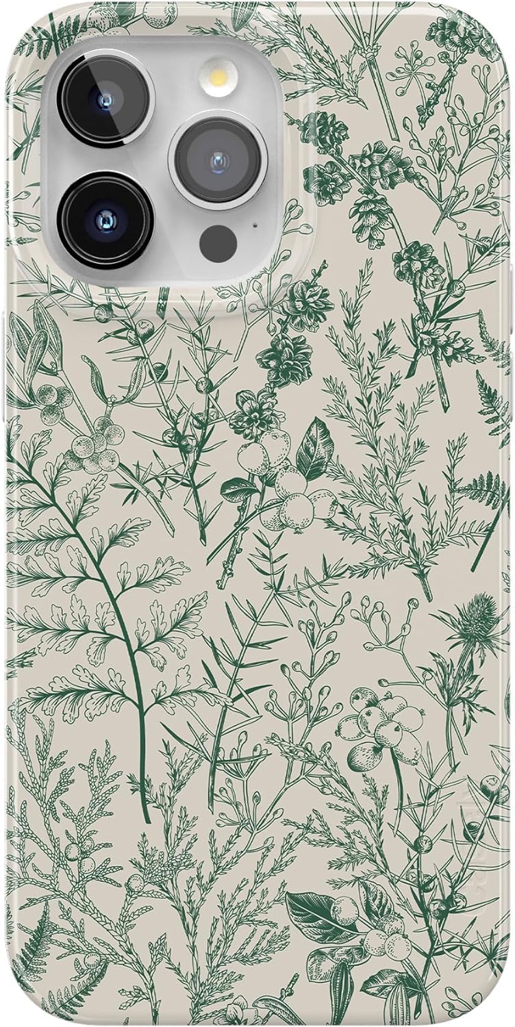 Amazon.com: Casely iPhone 15 Pro Max Case | Sage Garden | Green Floral ...