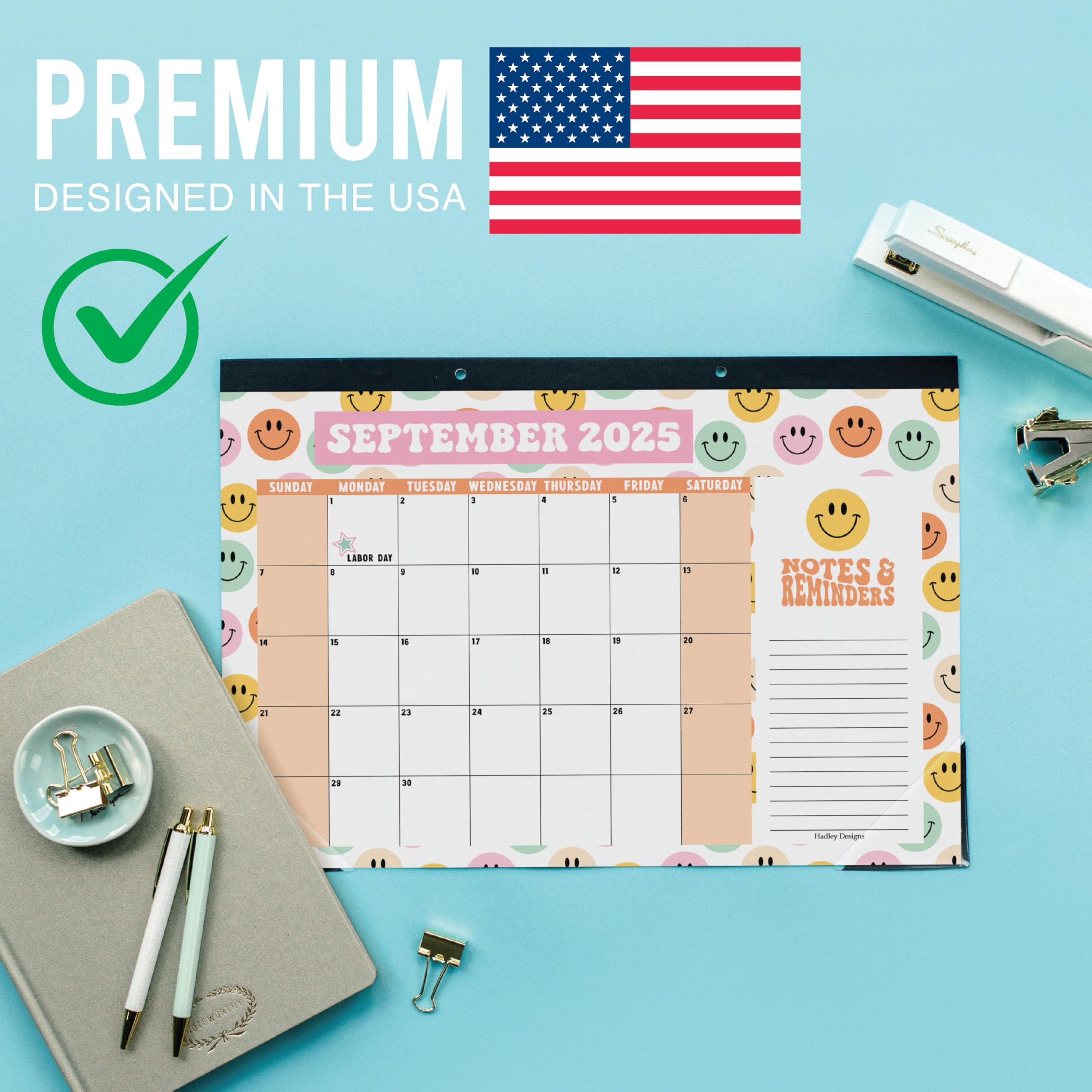 Snapklik.com : Hadley Designs Teacher Desk Calendar 2025-2026 18-Month ...