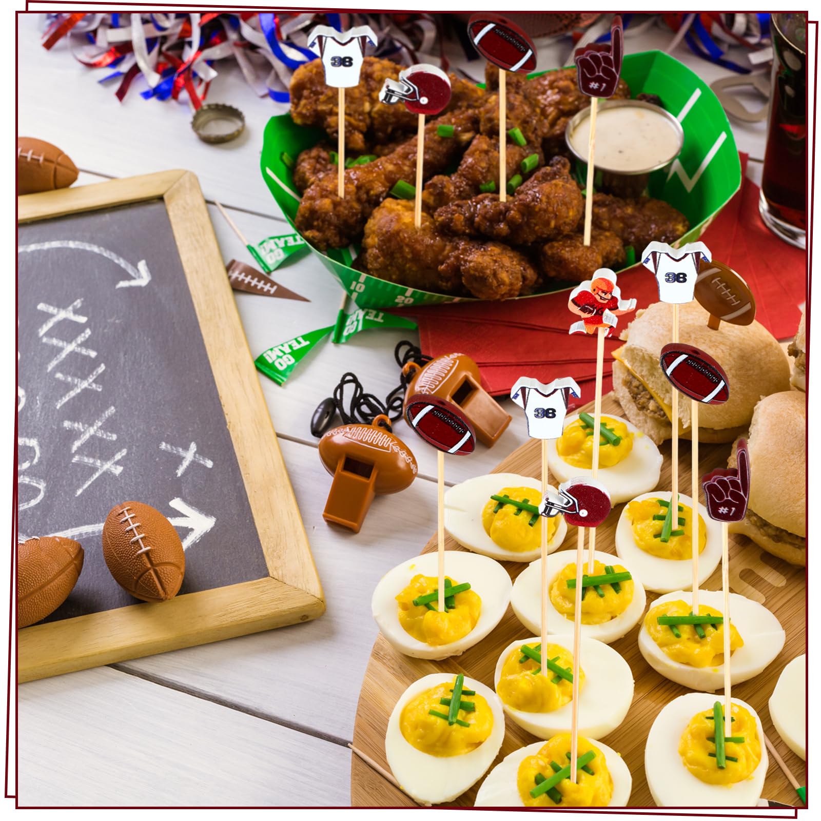 Snapklik.com : 400 Counts Football Themed Cocktail Picks 4.72 Inches ...