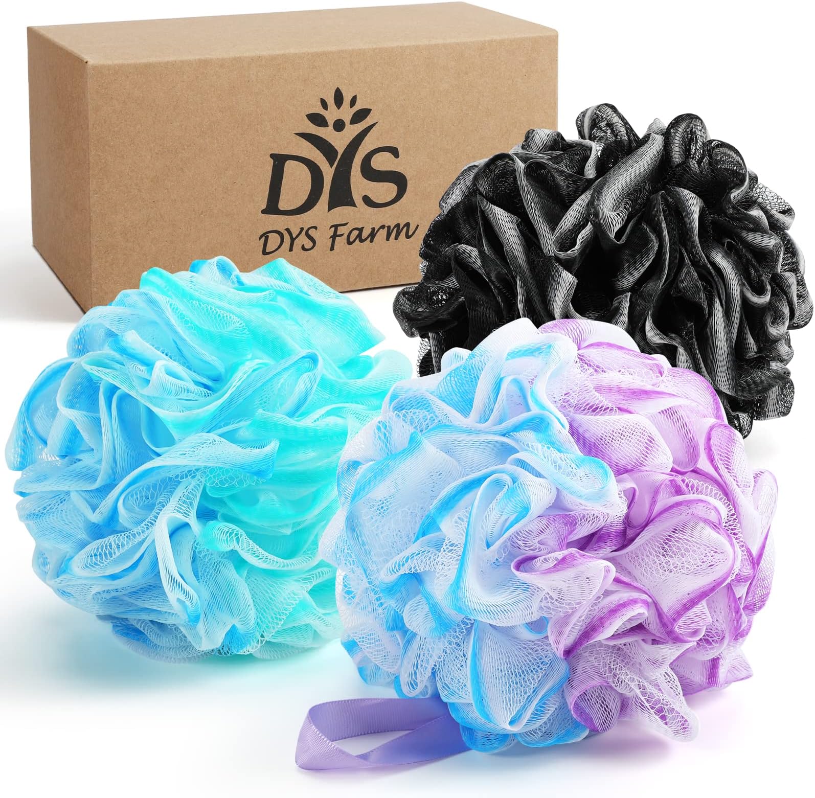 Amazon.com: Shower Loofah Bath Sponge 75g - 4 Pack Large Soft Nylon ...