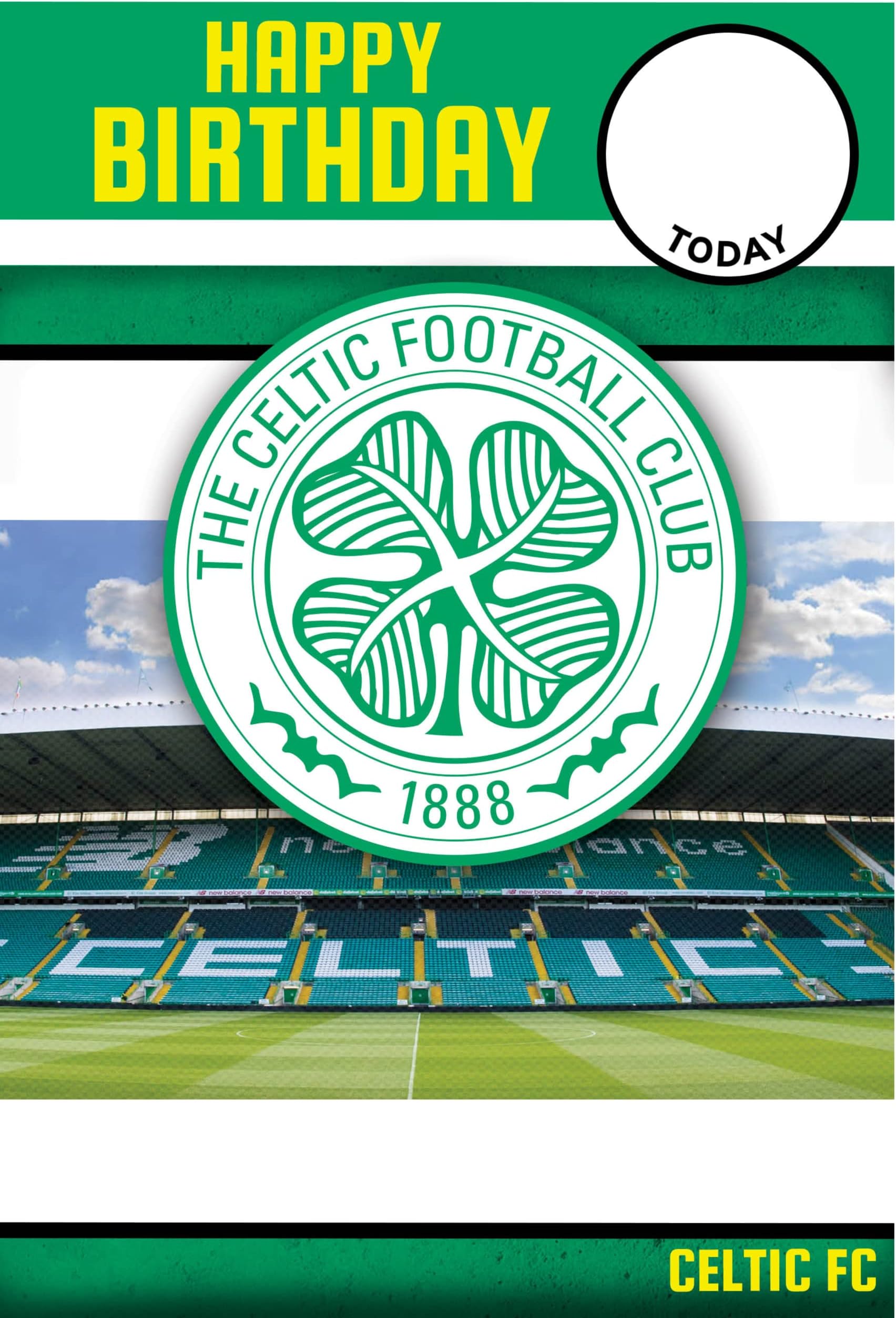 Danilo Promotions Limited Personalised Celtic FC Birthday Card, Any Age ...