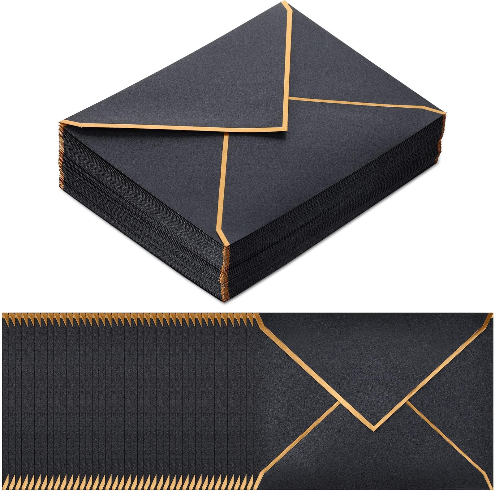 Amazon.com : A7 White Envelopes 50 Pcs, Goefun 5x7 V-Flap Fancy ...