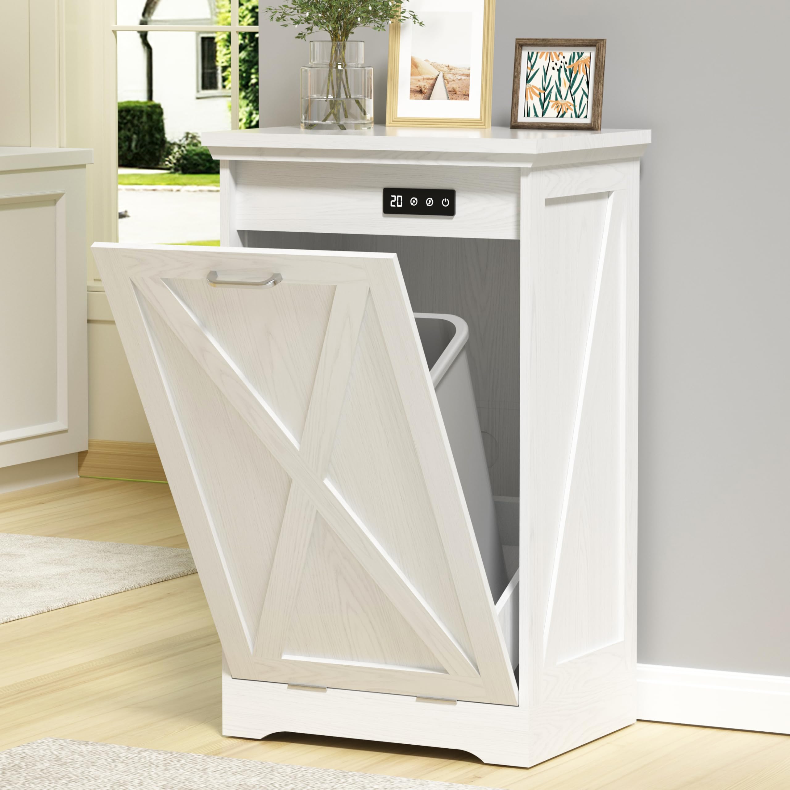 Amazon.com: TOLEAD Tilt Out Trash Can Cabinet, 10 Gallon Kitchen Trash ...