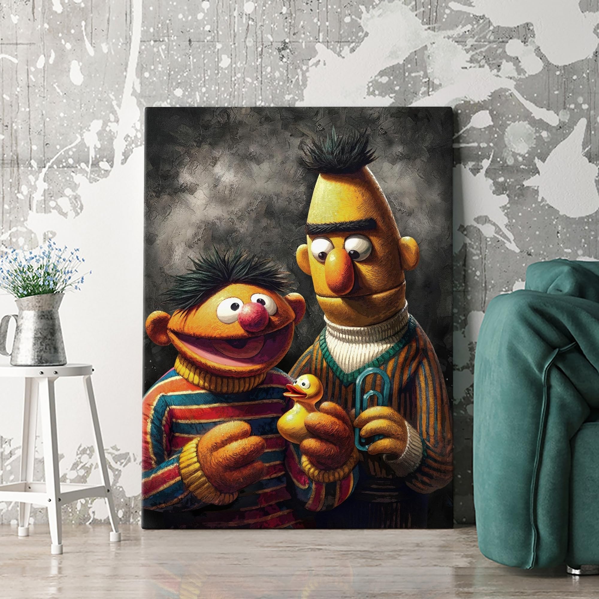 Bert And Ernie Art C.W. Roederer | UPDATE SOLD! I Did This Little