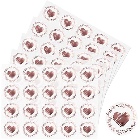 Amazon.com : 500 Pieces Clear Heart Envelope Seals, Heart Stickers ...