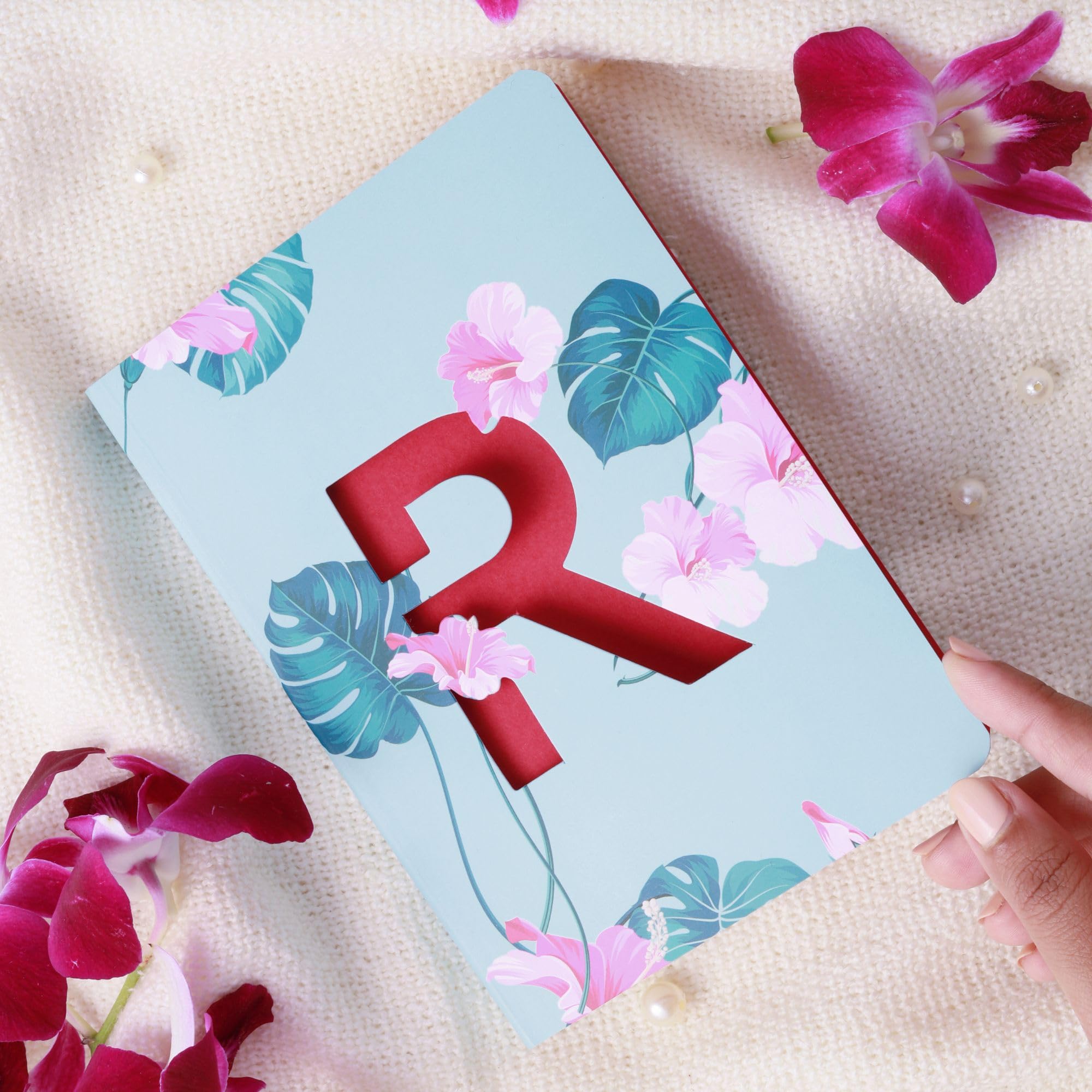 DOODLE - Initial R Lasercut Soft Bound Diary (6.69 X 4.72, 80 GSM, 192 ...