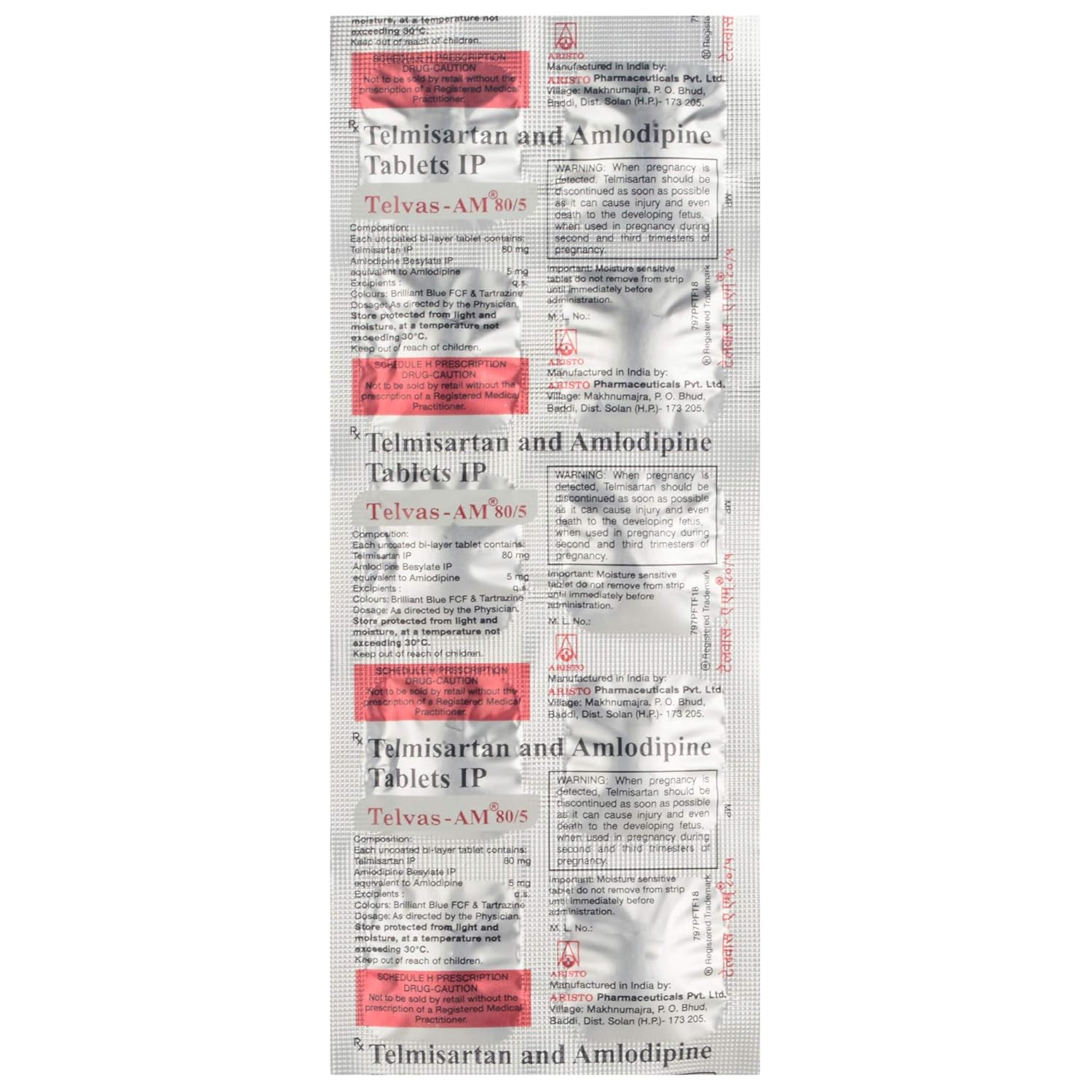 Telvas AM 80/5 - Strip of 10 Tablets : Amazon.in: Health & Personal Care